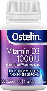 Ostelin Vitamin D3 1000IU Capsules - Maintains bone and muscle strength ...