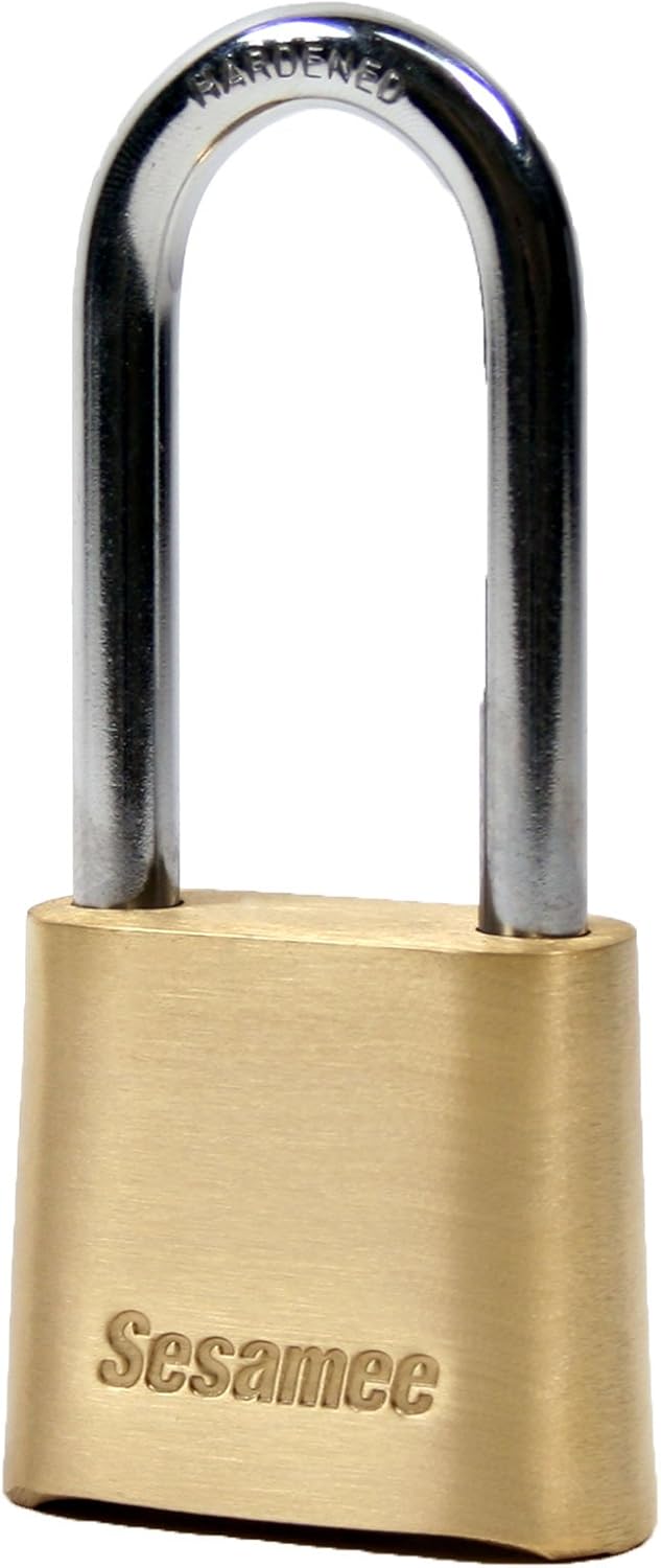 Sesamee Locks Combinated Long Shackle Padlock- K437 (6) - - Amazon.com
