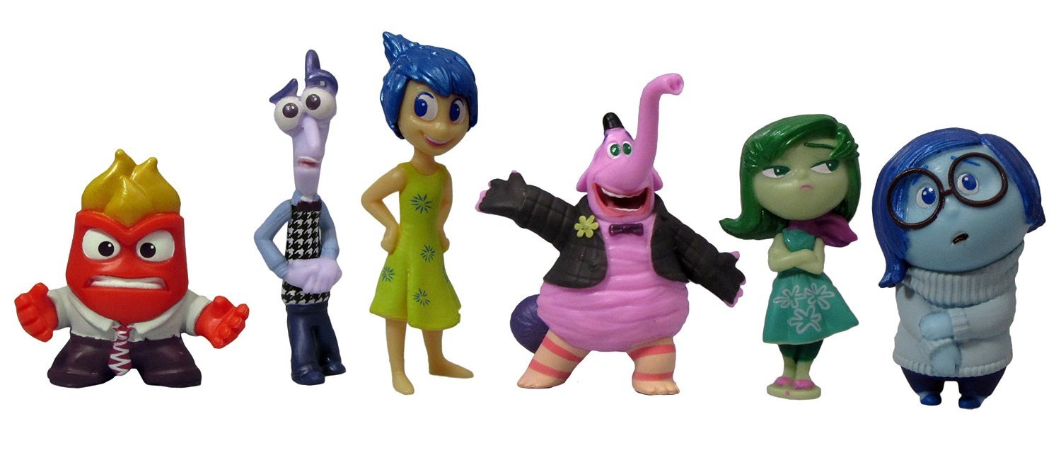Disney/Pixar Inside Out 6 Piece Figure Set - Disgust, Fear, Sadness ...