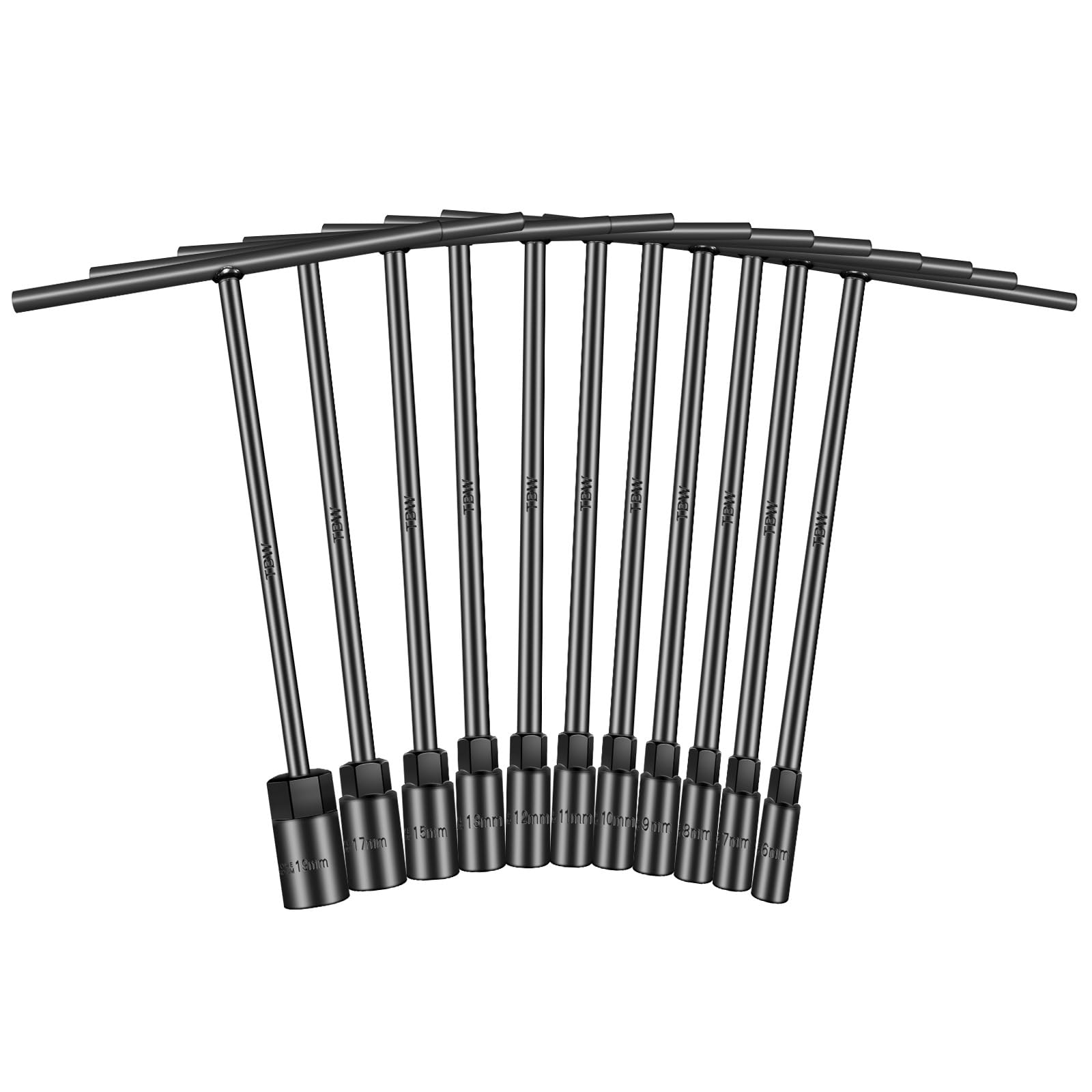 Upenjok T-Handle Wrench Socket Set, 6-Point Cr-V Steel T Wrench Set ...