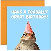 Amazon.com : Old English Co. Toad Birthday Card for Her - Funny Toad ...