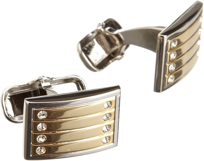 Amazon.com: Donald Trump Men's Crystal Center Cufflinks, Silver, One ...