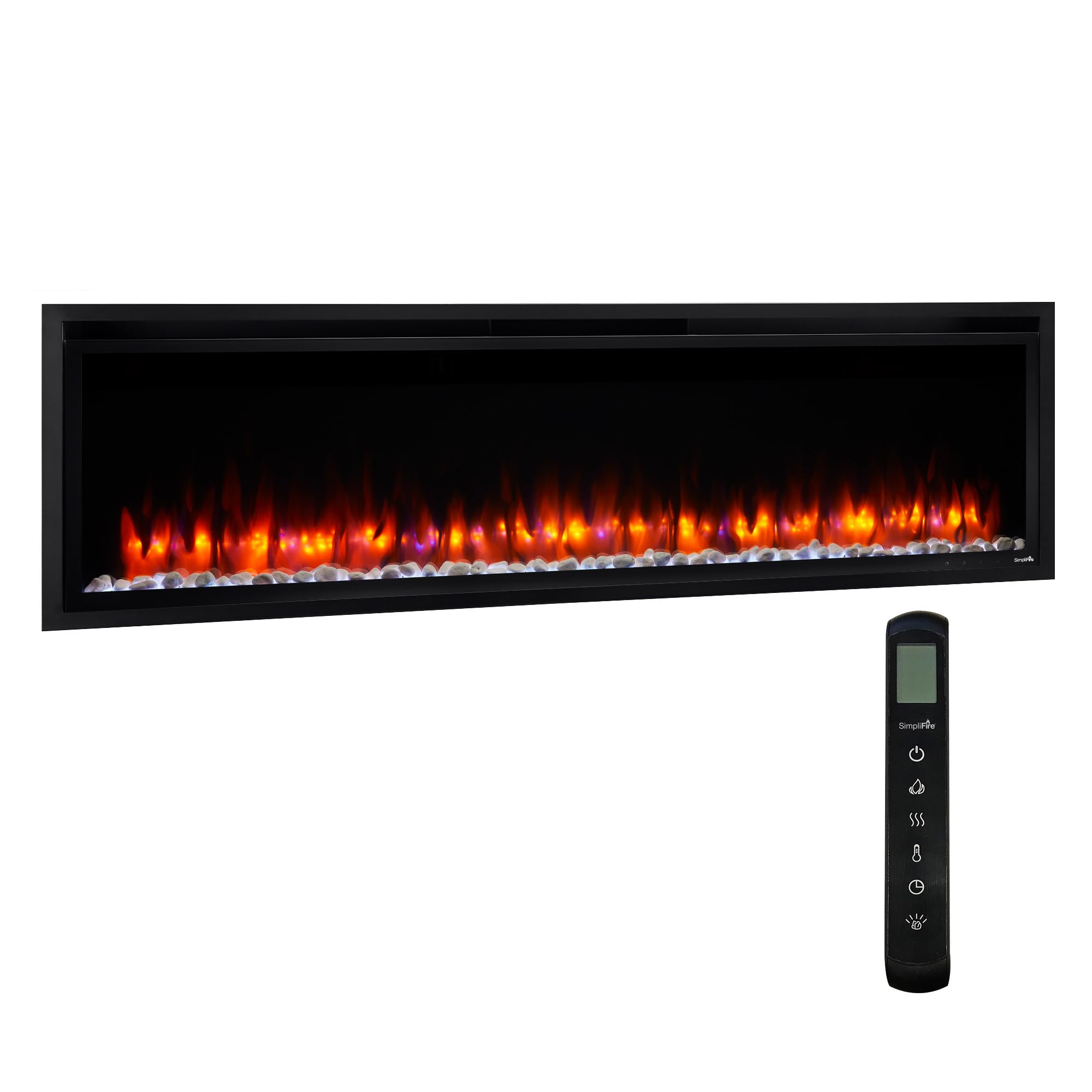 SimpliFire 60-Inch Allusion Platinum Linear Electric Fireplace (SF ...