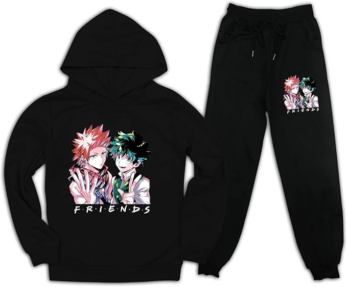 Kids My Hero Academia MHA Hoodie Sets Sweatshirt Sweatpants Two Piece ...