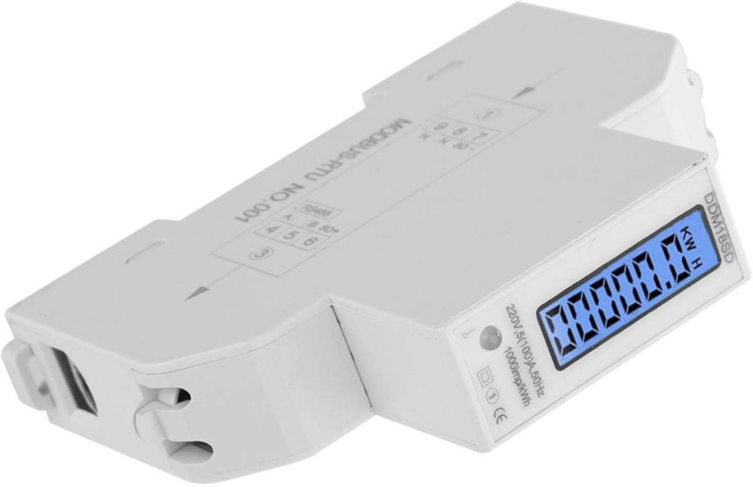 AC230V Digital DIN-Rail Electric Meter, 5-32A 50Hz DDM18SD LCD Display ...
