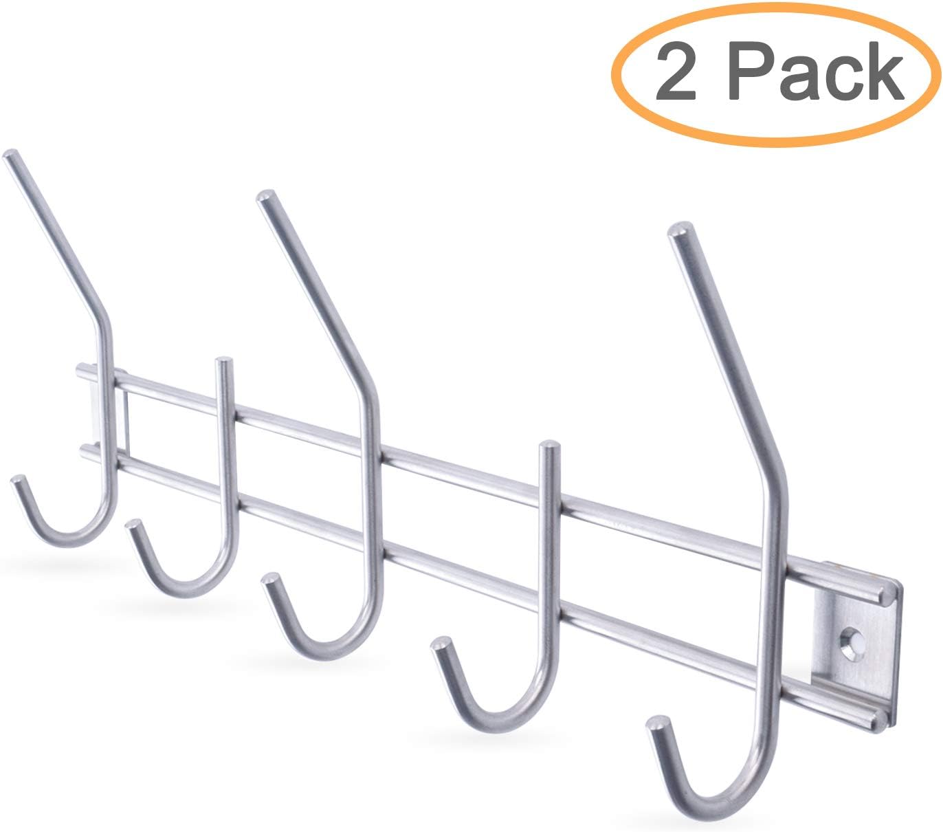 Amazon.com: Coat Hat Hook Rack Wall Mounted, 15 Inch 304 Stainless ...