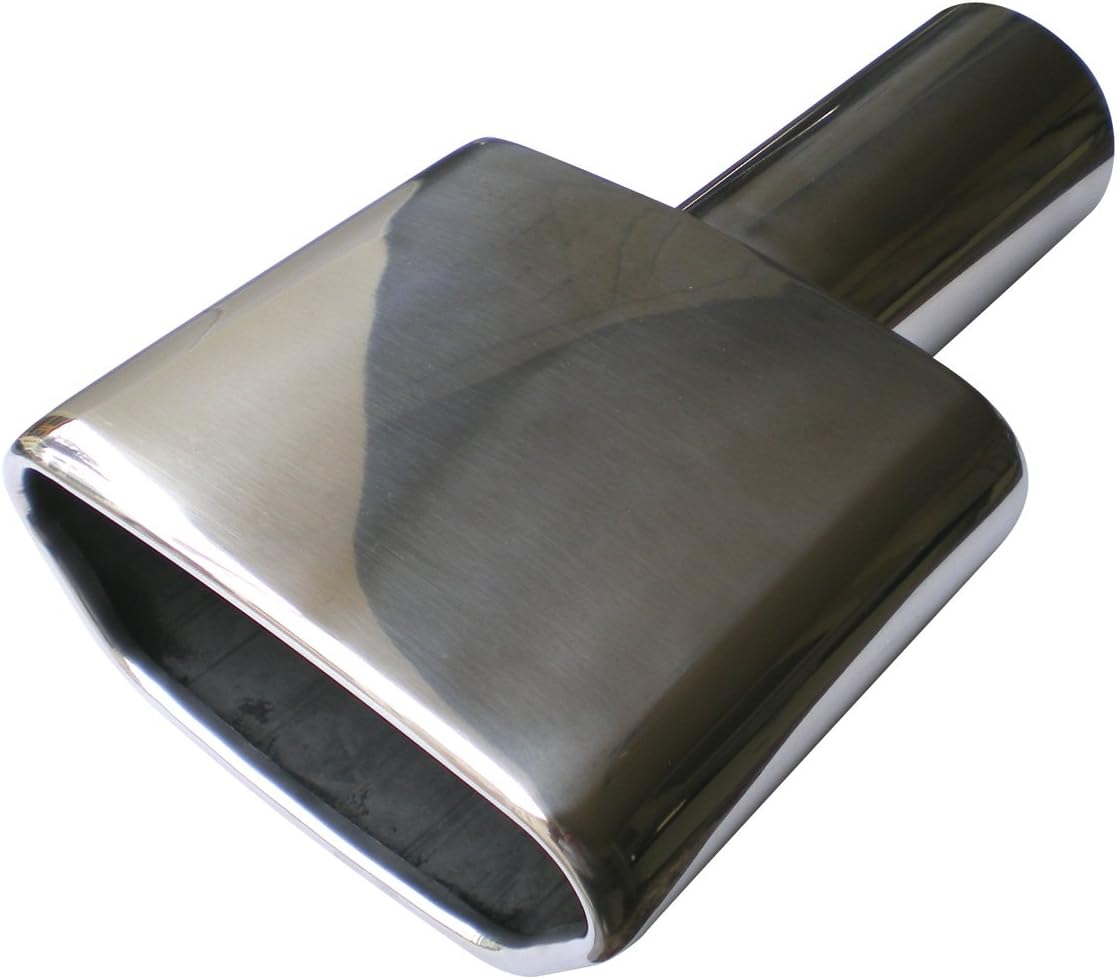 Stainless Trapezium Rolled Exhaust Tip Trim: Amazon.co.uk: Car & Motorbike