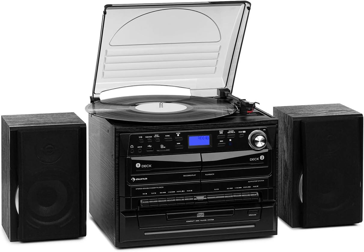 auna 388-DAB + Stereo System - 20 W Max, 2 x Speakers: Amazon.co.uk ...