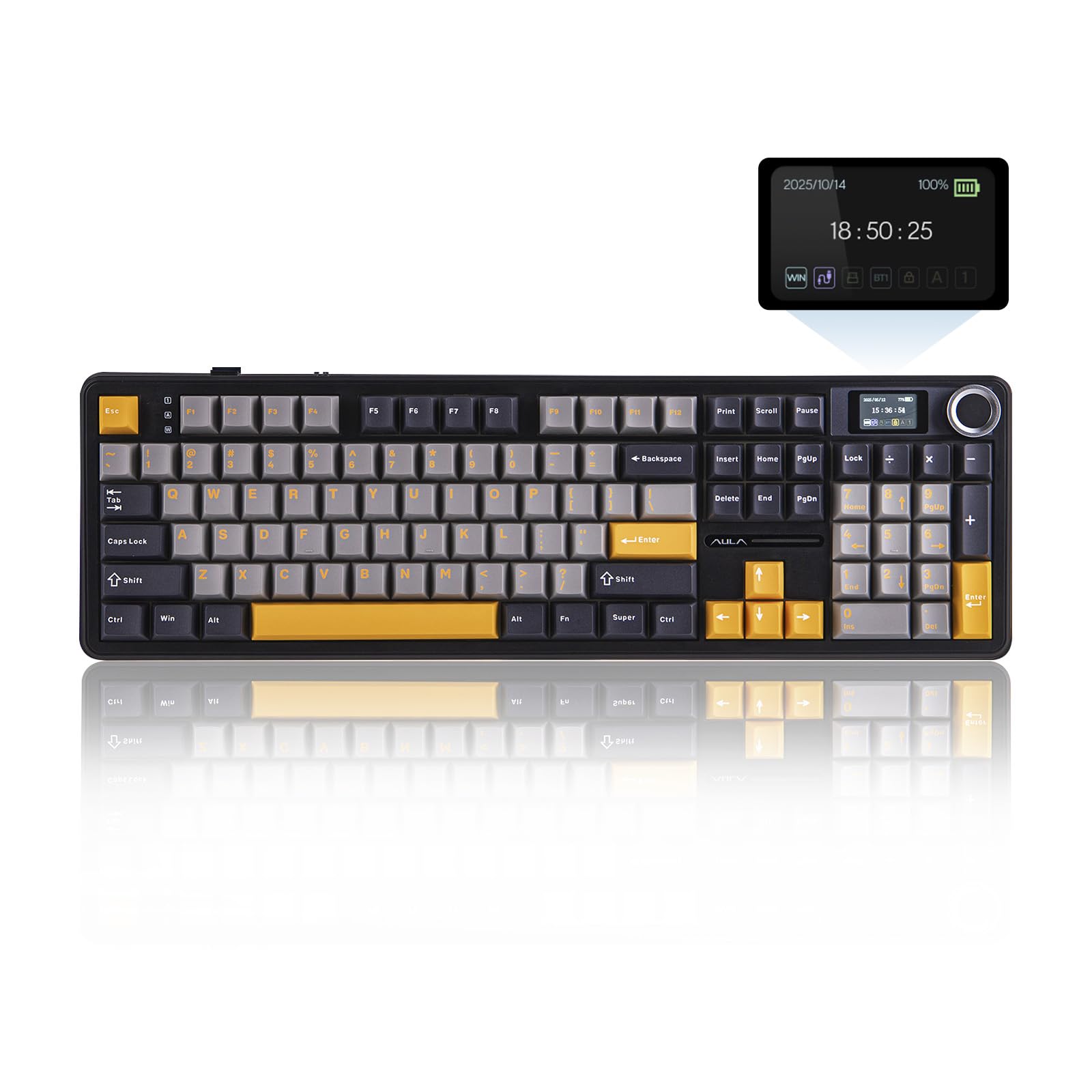 EPOMAKER X Aula F108 PRO Wireless Gaming Keyboard with Screen, 8000mAh ...
