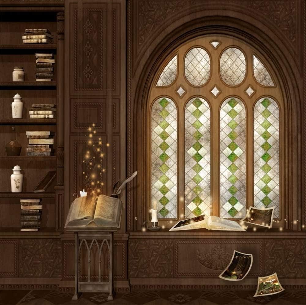 8x8ft Magic Library Photo Backdrop Fantasy Home Magical: Amazon.co.uk ...