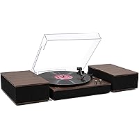 Amazon.com: MPK Bluetooth Record Player,Turntable HiFi System with ...