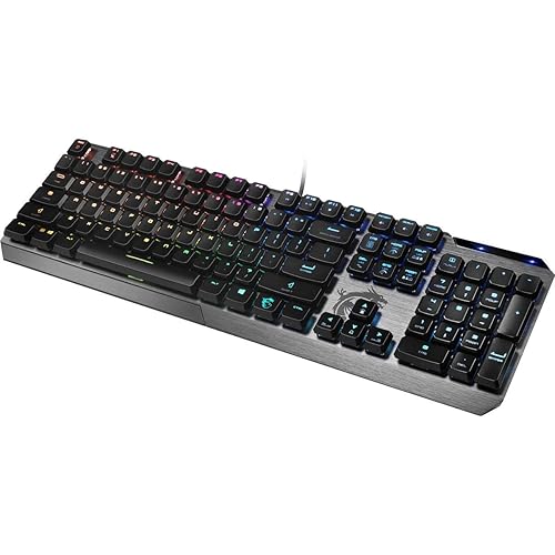 MSI Vigor GK50 Low Profile RGB Mechanical Gaming Keyboard, Kailh White ...