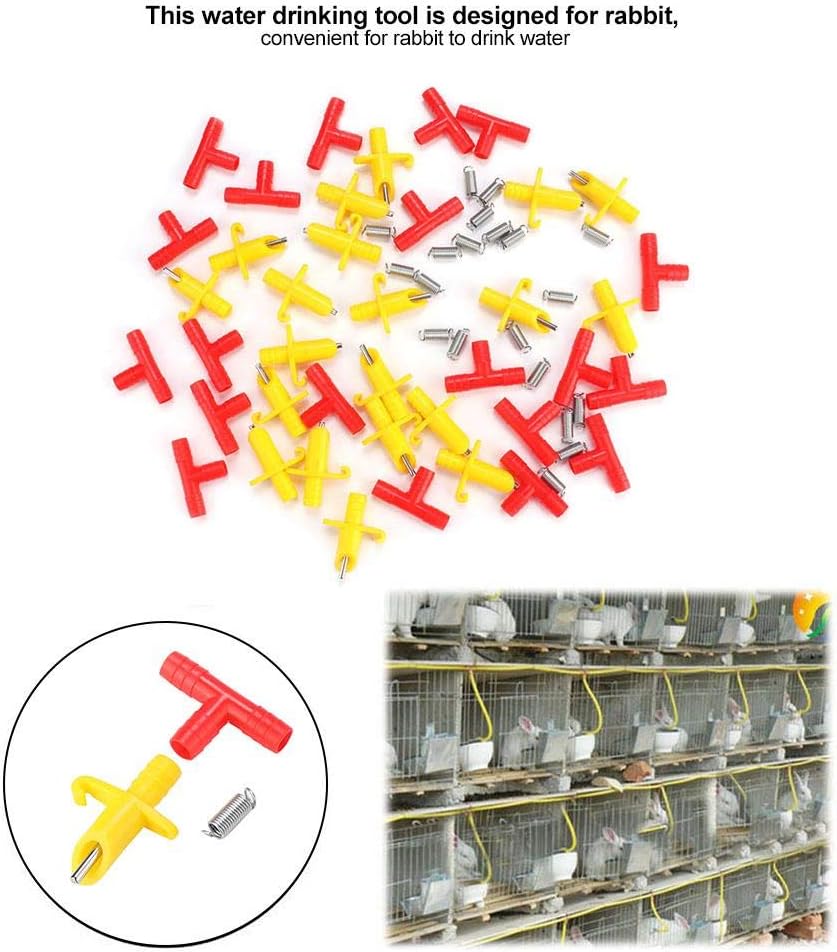 20 Pack of Automatic Rabbit Nipple Drinker Feeder Bunny Rodent Mouse ...