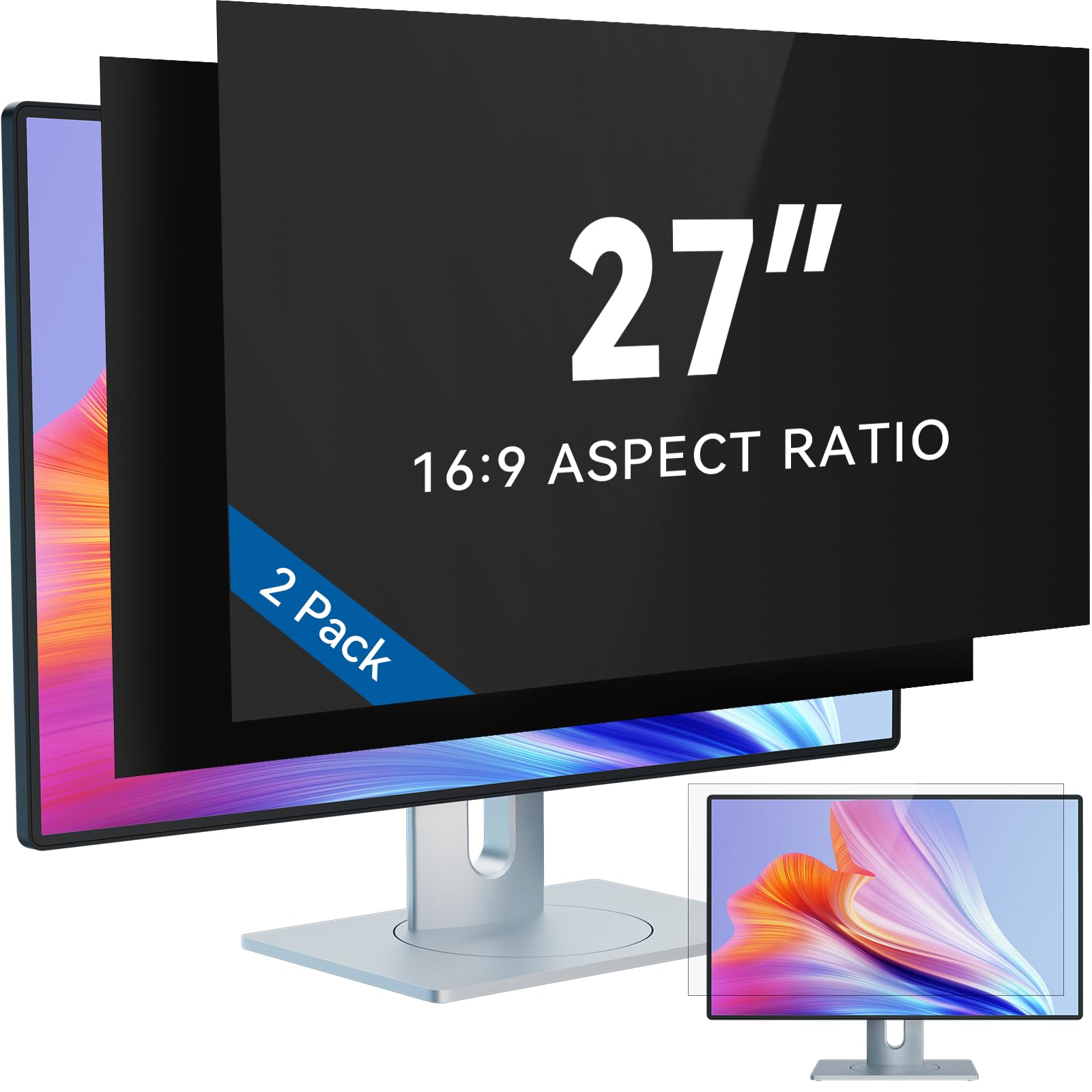 IPROKKO [2 Pack] 27 Inch Computer Privacy Screen Filter for 16:9 ...