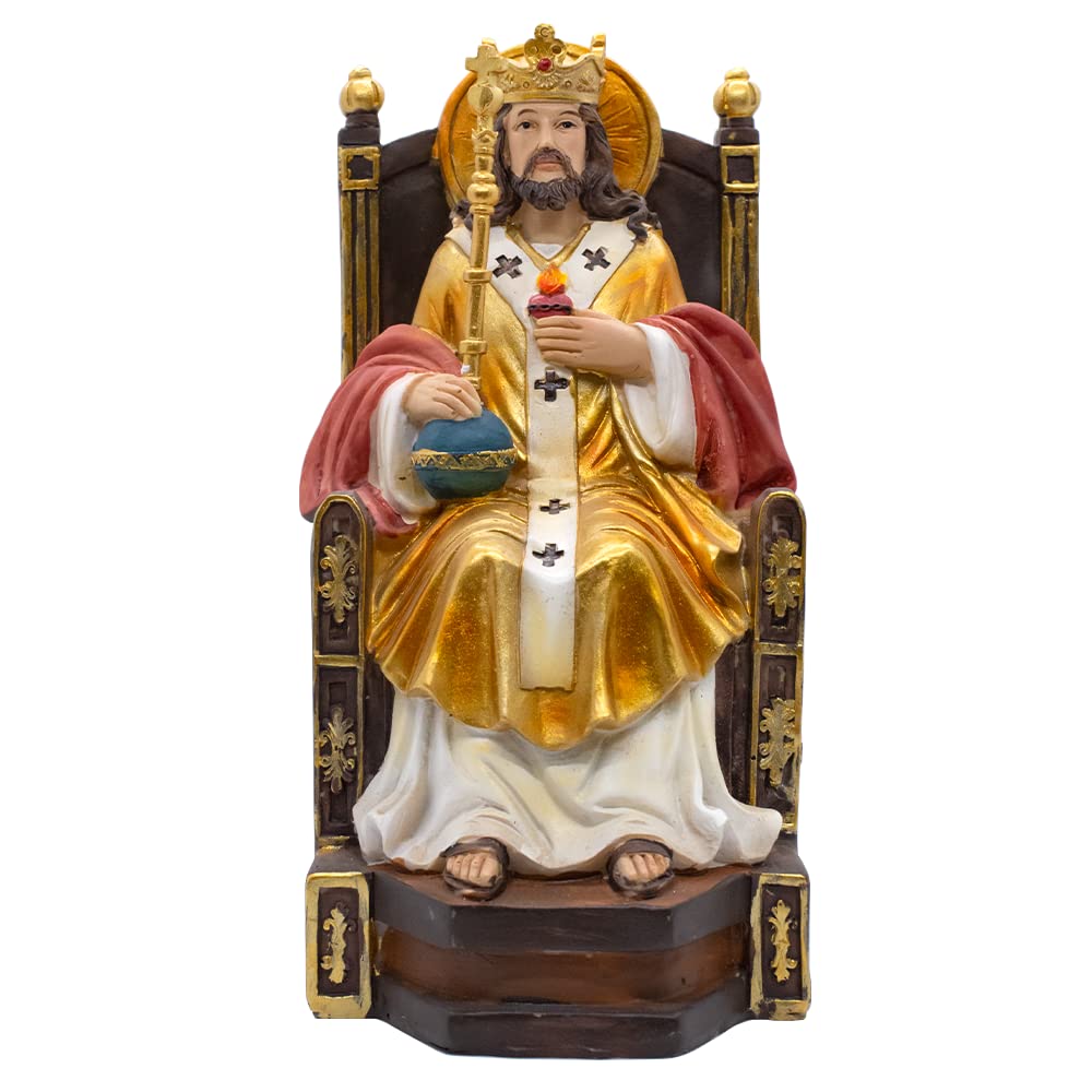 Statue of Christ The King | Jesus Sitting on Thorn and Holding a ...
