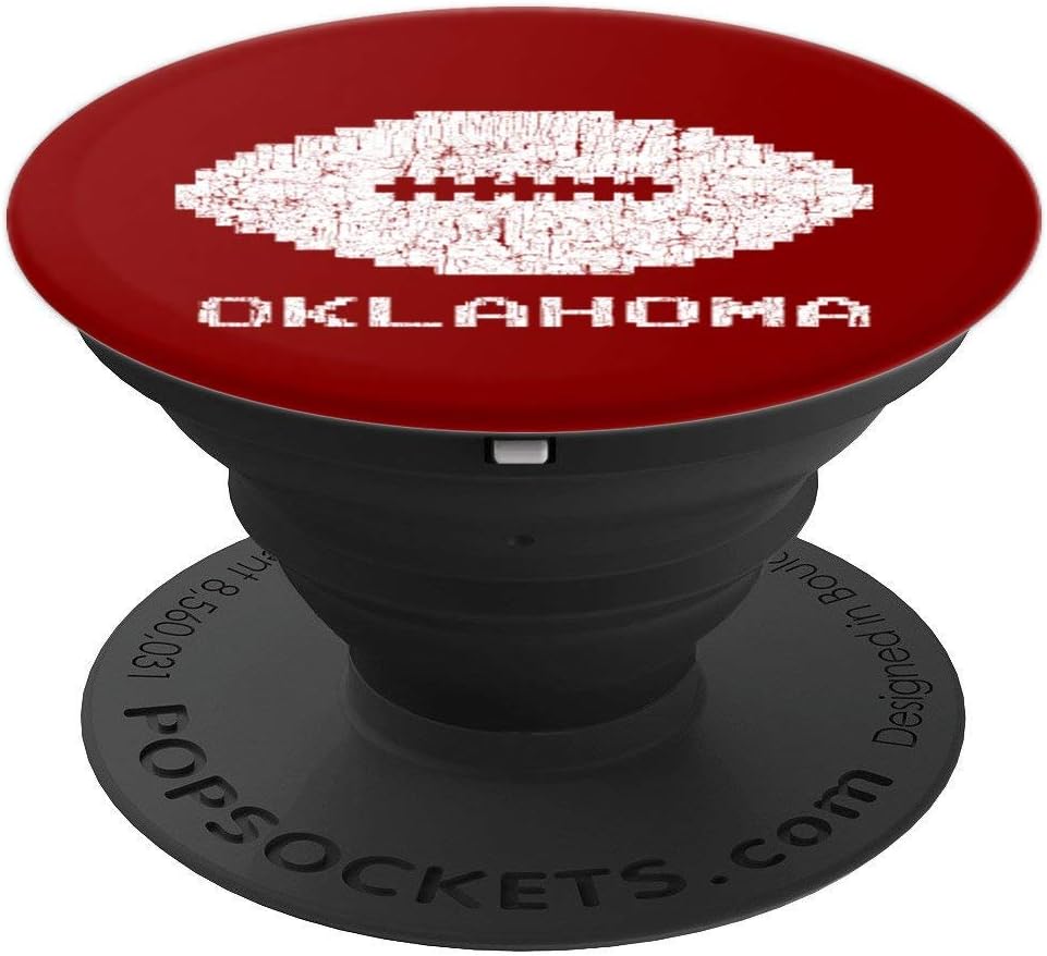 Amazon.com: Oklahoma Retro Vintage Simple Football PopSockets Grip and ...