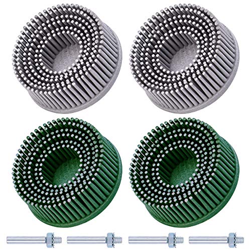 KONIGEEHRE 4 Pack 2 Inch Bristle Disc Grit 50# 120# with 1/4" Shank ...