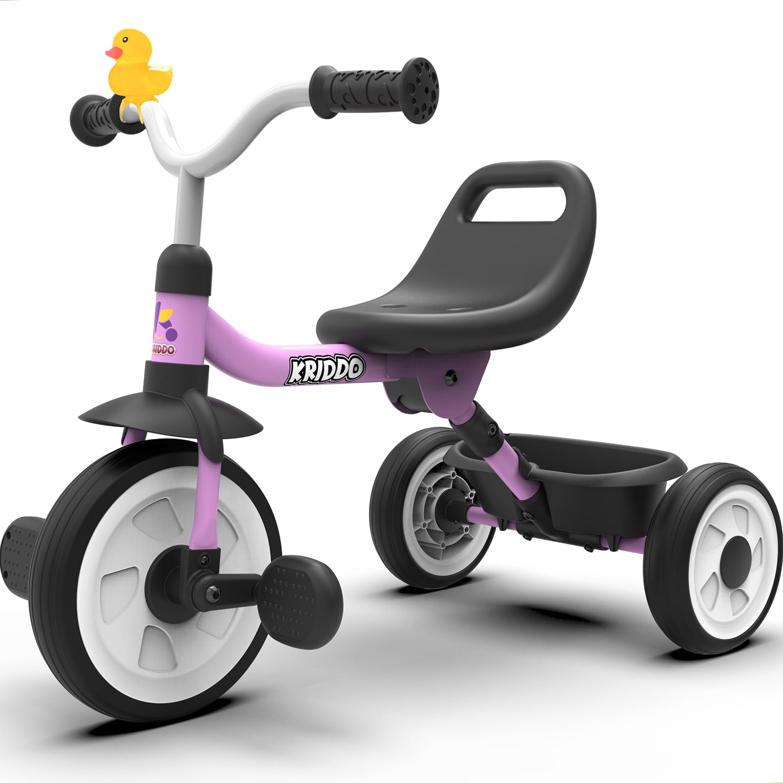 KRIDDO Kids Tricycle for 18 Months to 3 Years, Foldable Toddler ...