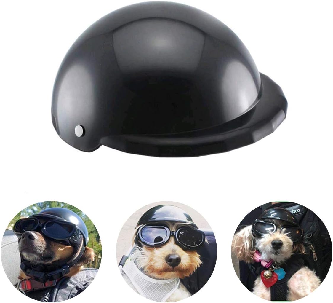 Enjoying Pet Helmet - Motorcycle Dog Helmet Bike Cat Hat Riding Doggie ...