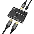 Amazon.com: Displayport Splitter, Displayport Switch DP 1.4 Switcher 2 in 1 Out DisplayPort ...