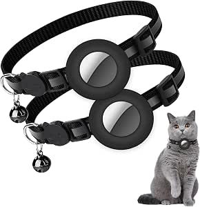 Pet Supplies : 2 Pack Airtag Cat Collar Breakaway, Reflective Cat ...