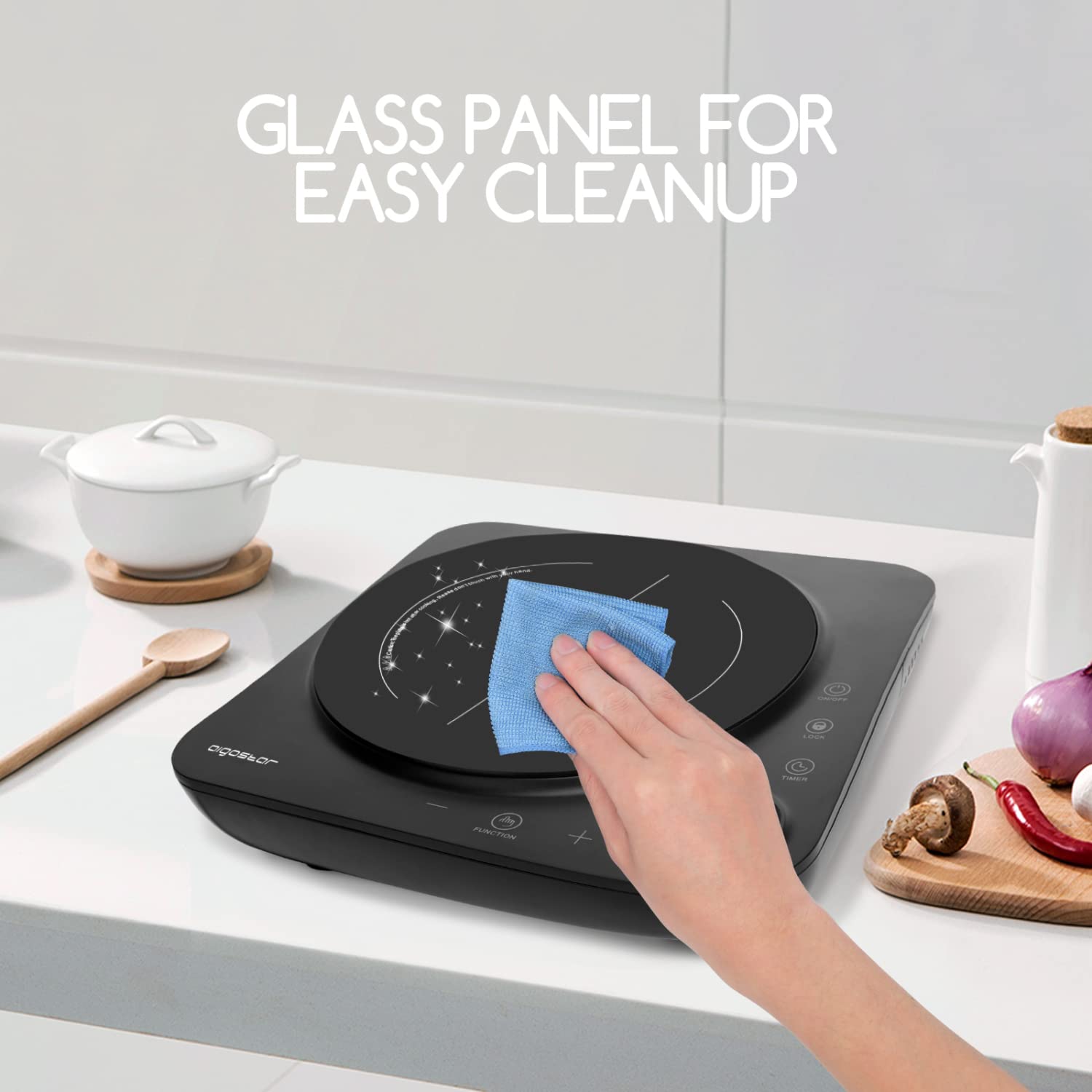 Mua Aigostar Portable Induction Cooktop， Induction Burner with 8 Level ...