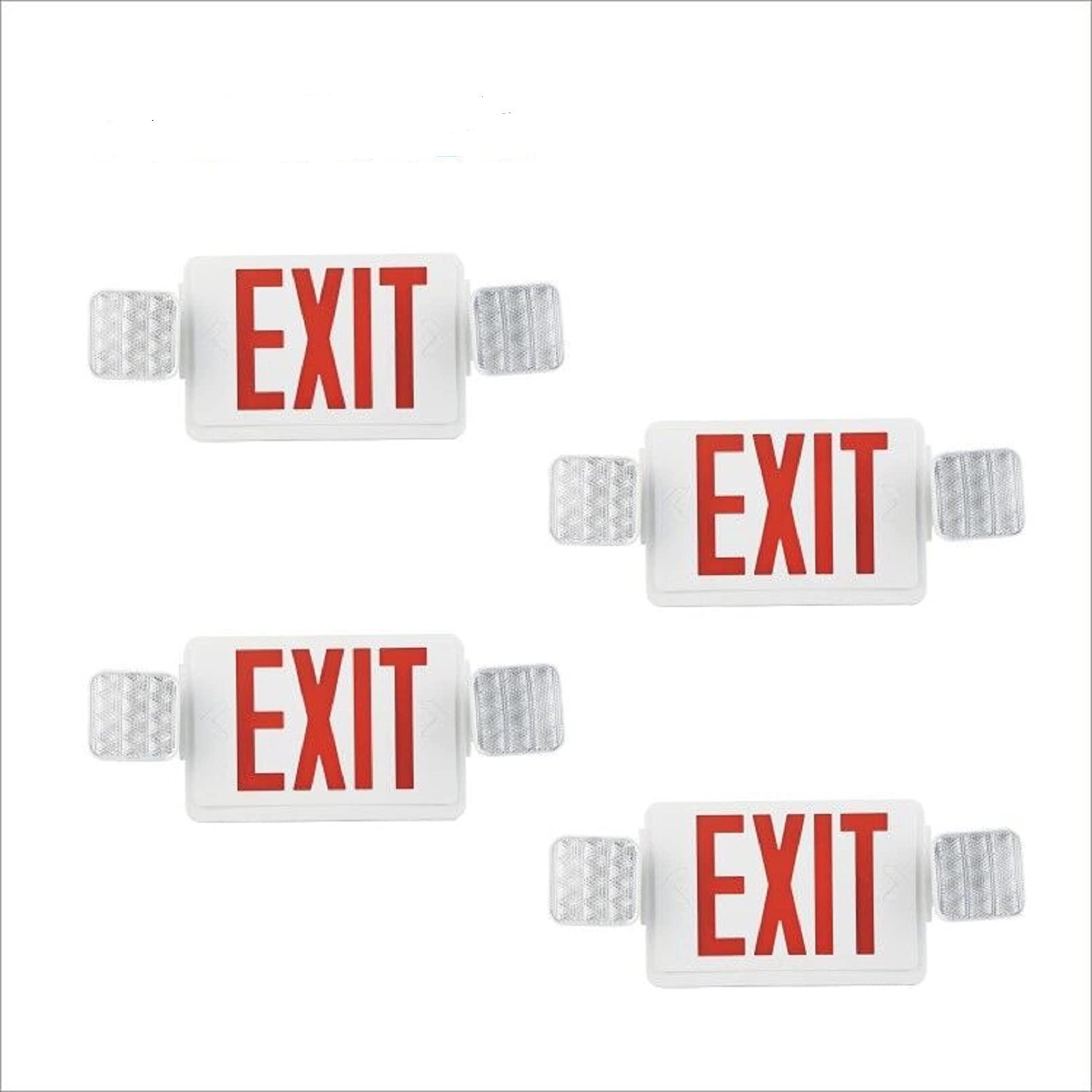 Mua 4 Pack Led Red Exit Sign with Emergency Lights Combo & Battery ...