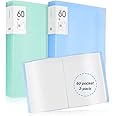 Amazon.com : 60 Pocket Portfolio Binder with Clear Sleeves 2 Pcs Binder ...