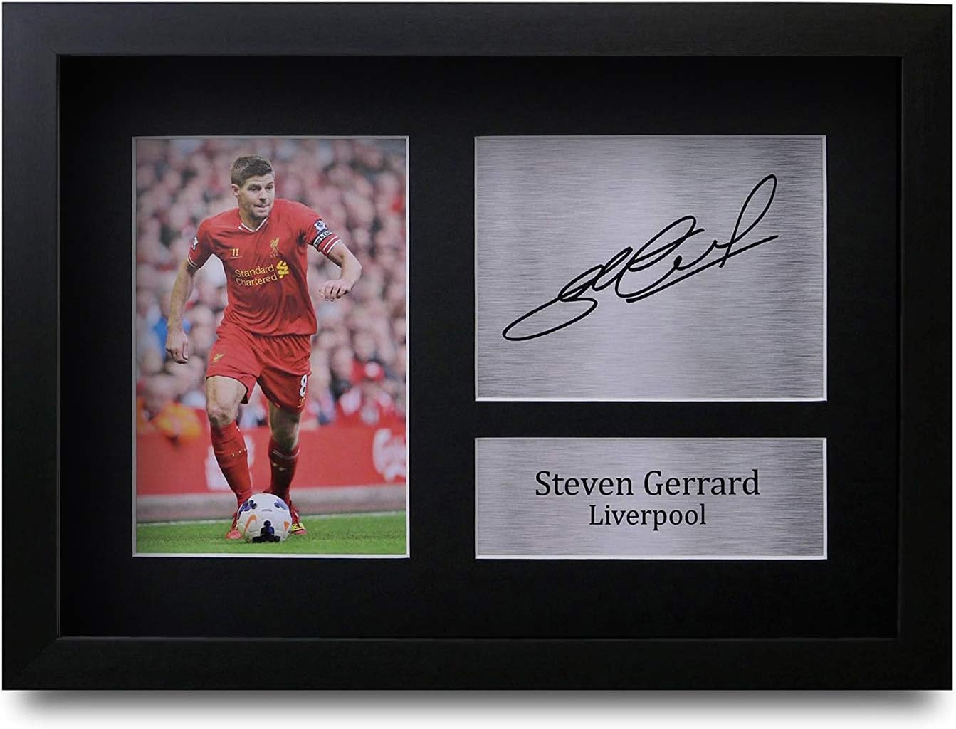 HWC Trading FR Steven Gerrard Gift Signed FRAMED A4 Printed Autograph ...