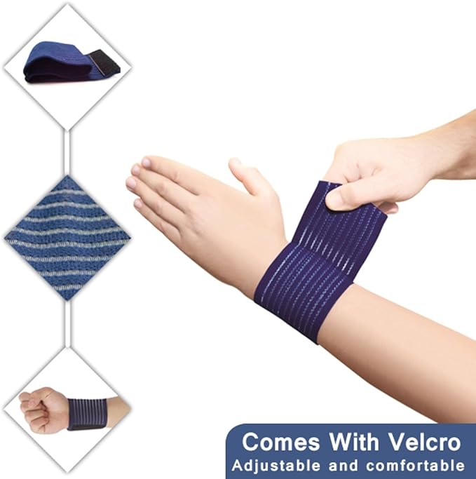 Wrist Compression Wrap- Firm Support For Sprains & Strains: Amazon.co ...