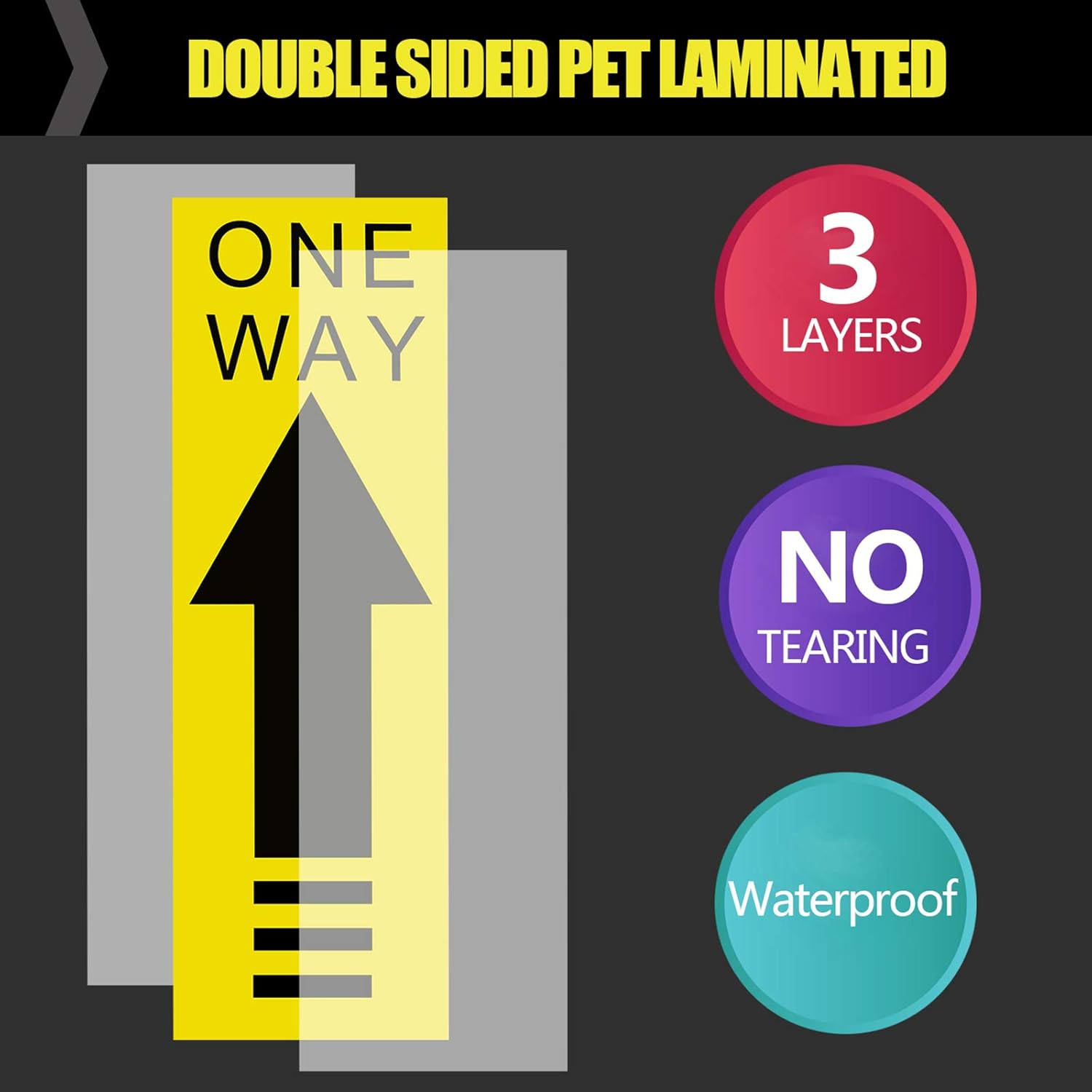 20 Pieces Social Safety Distancing Floor Decal One Way Directional ...