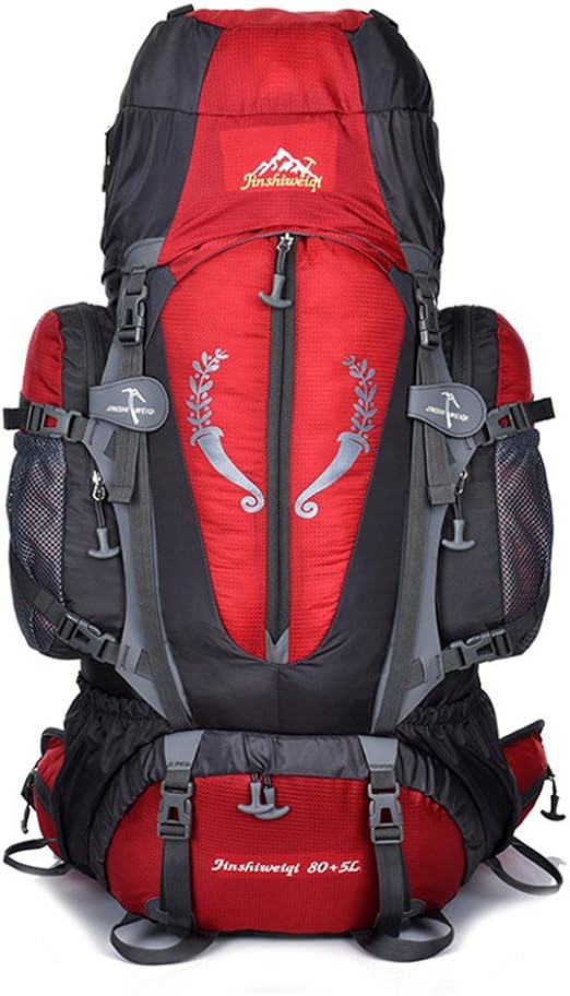 Amazon.com : HWJIANFENG 80L+5L Hiking Backpack Water Resistant Travel ...