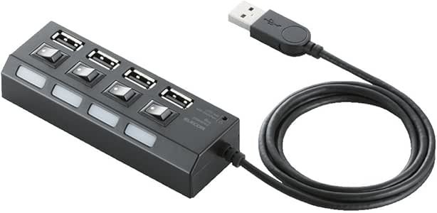 Amazon.com: Elecom USB2.0 hub [with individual switches] (4-port bus ...
