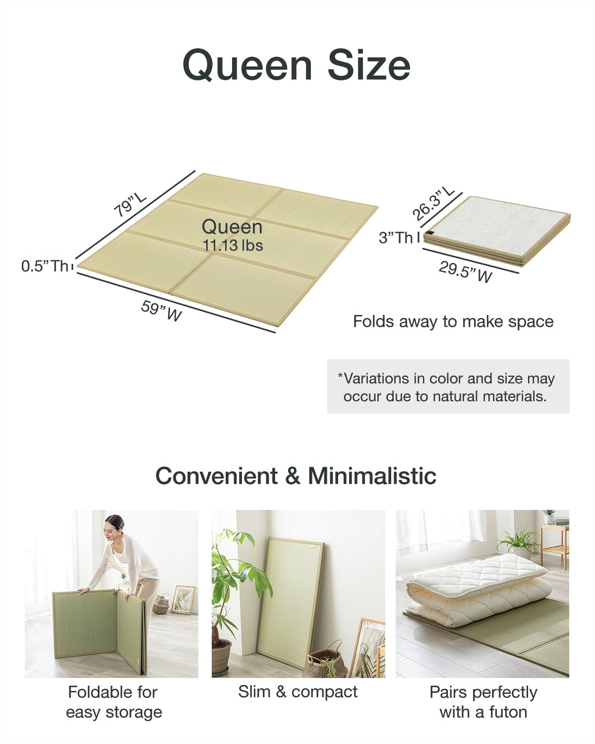 Mua FULI Japanese Tatami Mattress, Tatami Rug, Igusa Mat (Japanese Rush ...