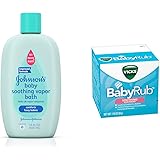 Amazon.com: Johnson's Baby Soothing Vapor Bath For Colds, 15 oz ...