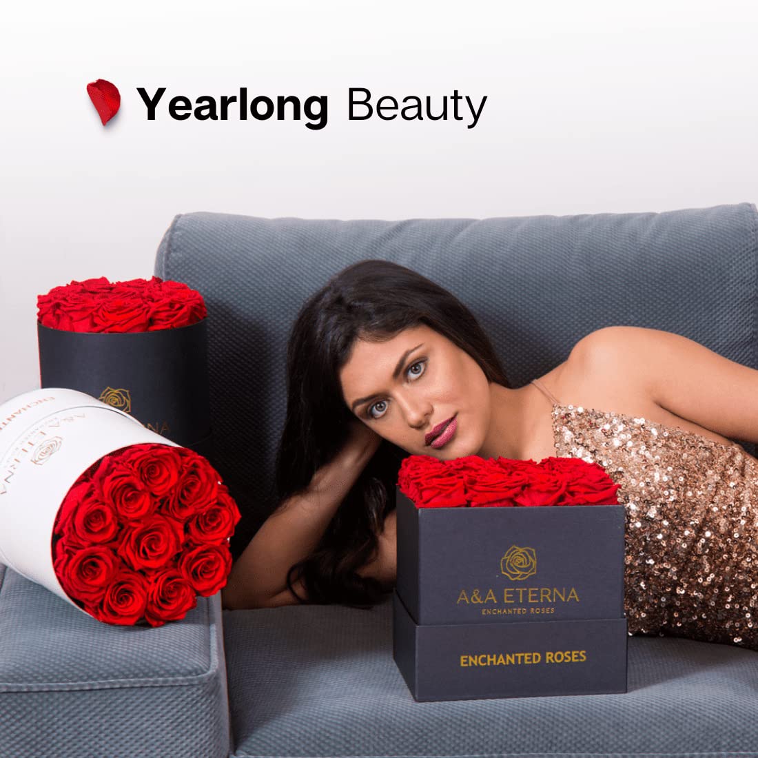 Mua A&A ETERNA - ENCHANTED ROSES 9 Red Roses Preserved in a Black ...