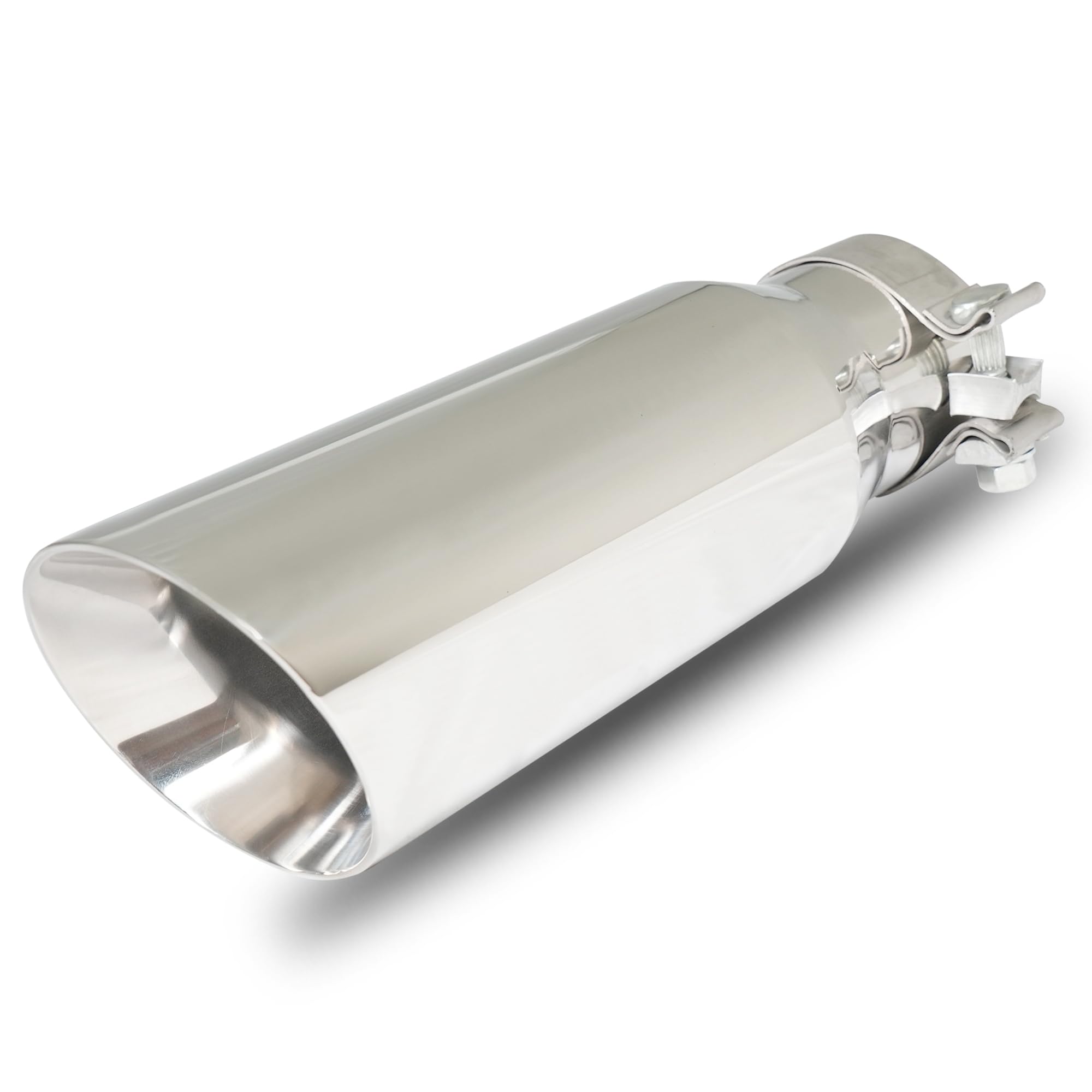 Simnliras Exhaust Tip 3.0" Inlet to 4.0" Outlet Stainless Steel Double ...