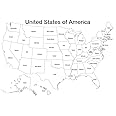 Amazon.com: Map of The United States Coloring Poster for Kids Family ...