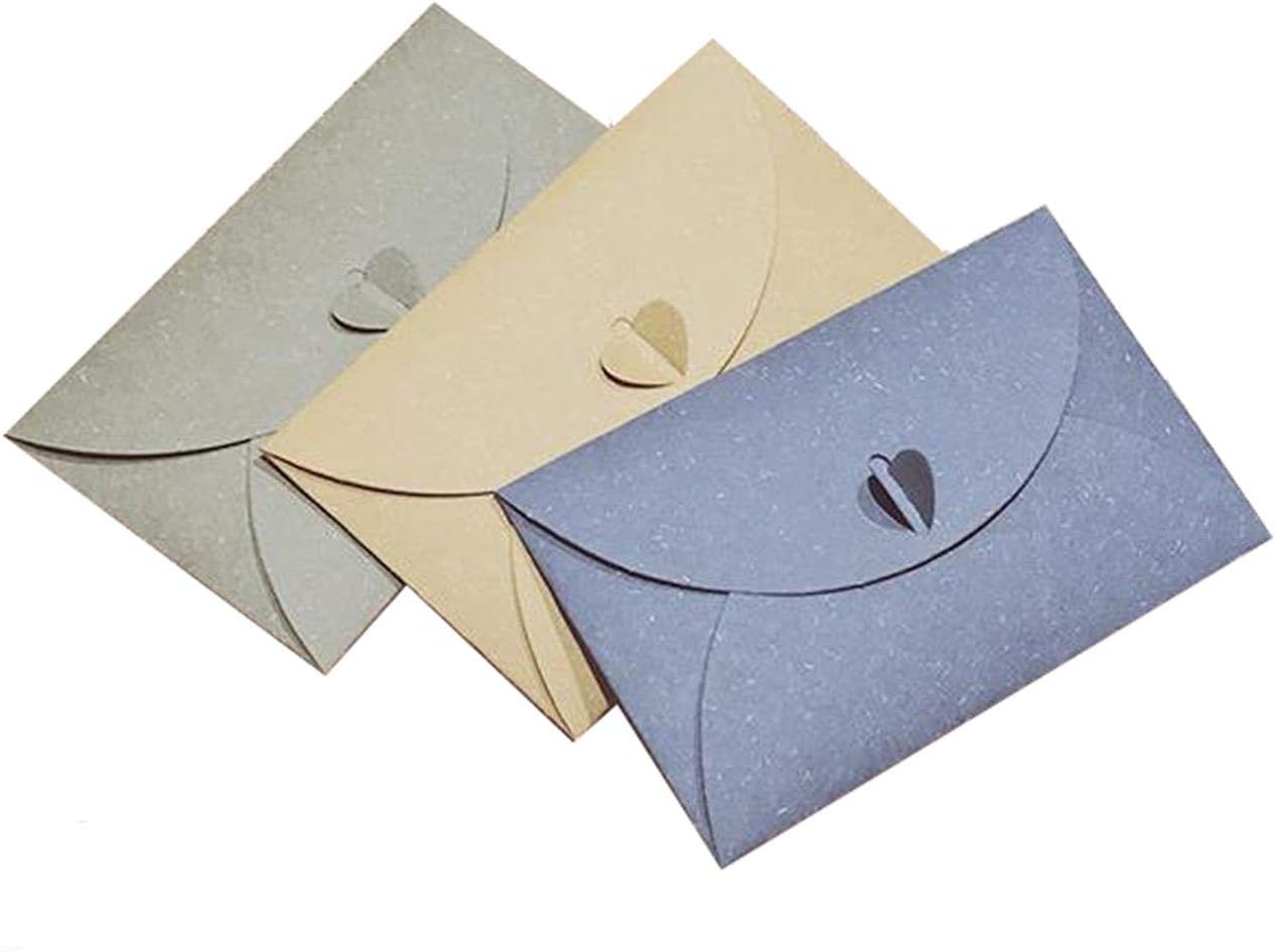 Amazon.com : 12PCS Retro Style Pure Color Half-Fold Envelopes Gift Card ...
