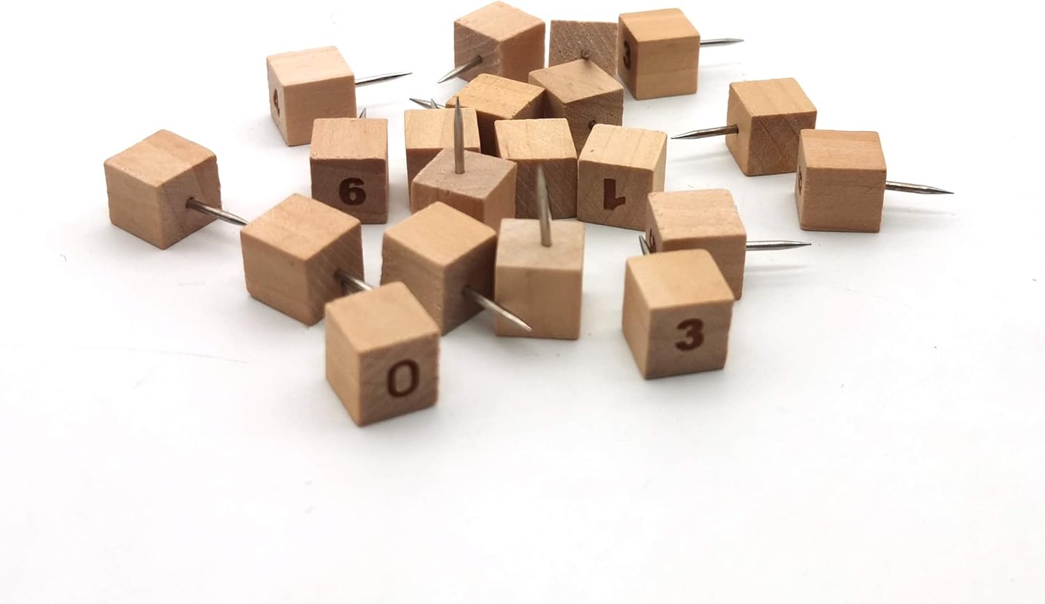 Amazon.com : Wooden Push Pins Map Markers Creative Drawing Pin ...