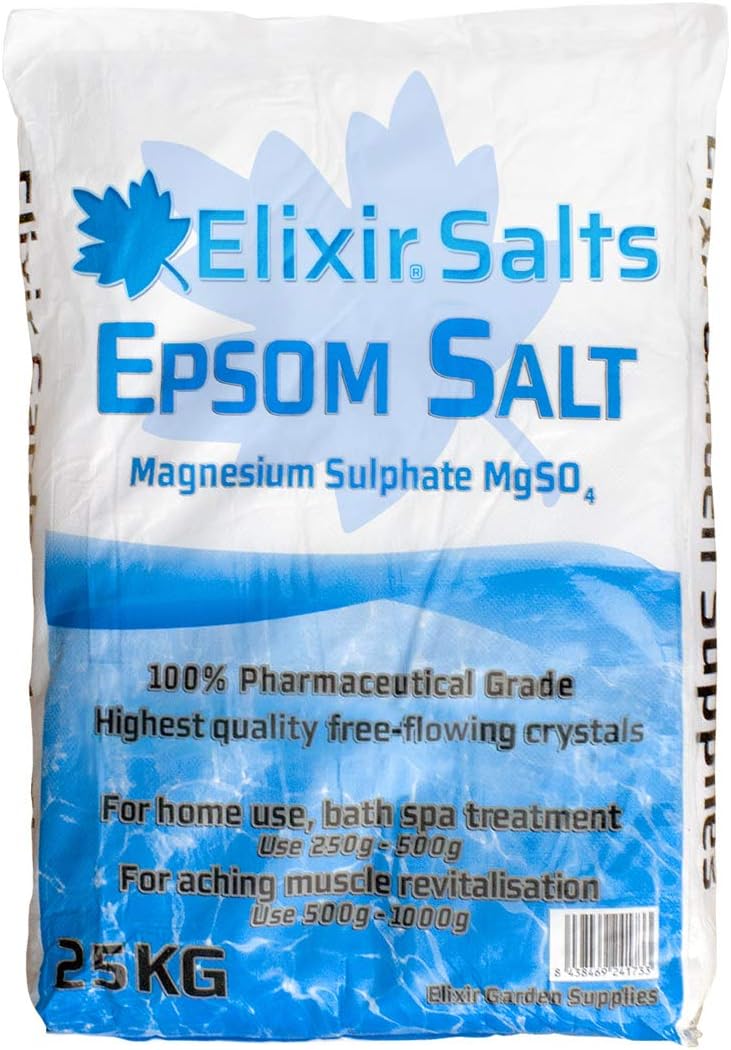 Elixir Gardens Epsom Salt (Pharmaceutical Grade) Supplied in Bag (25kg ...