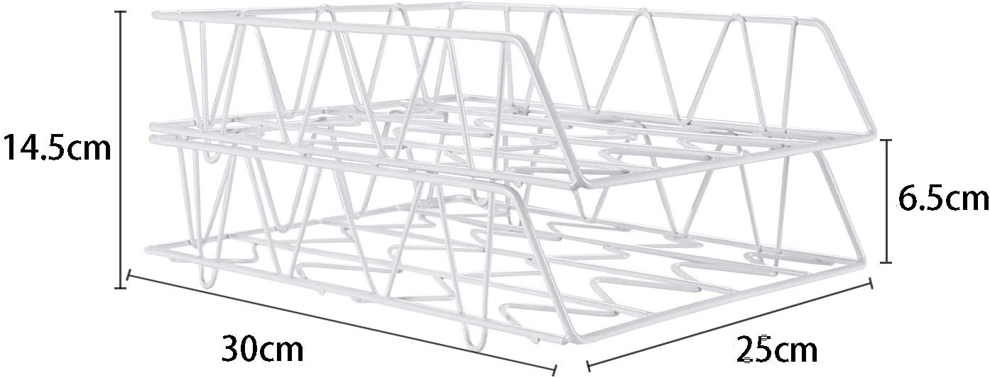 EasyPAG 2 Tier Stackable A4 Filing Trays Office Desk Tidy File Holder ...