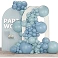 Amazon.com: PartyWoo Dusty Blue Balloons 140 pcs Different Sizes Pack of 18 12 10 5 Inch Boho ...