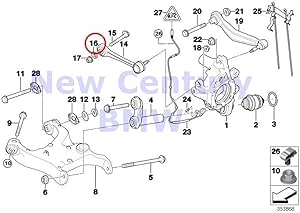 Amazon.com: 2 X BMW Genuine Rear Axle Support/Wheel Suspension ...