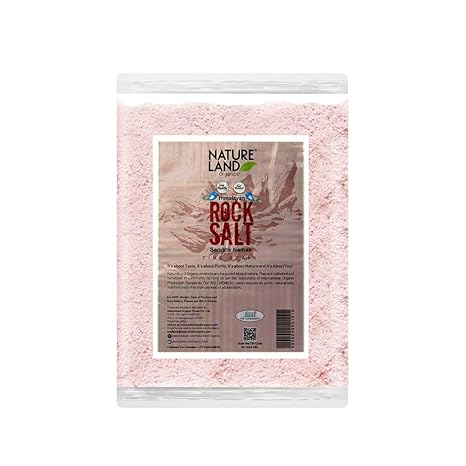 Natureland Organics Himalayan Pink Rock Salt 500 Gm - Organic Rock Salt ...