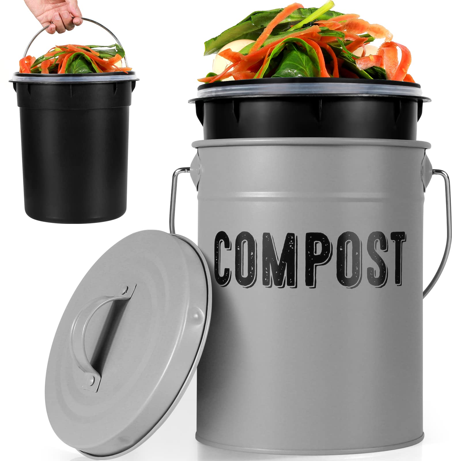 Mua Compost Bin Kitchen Counter, Indoor Compost Bin, Includes Inner ...