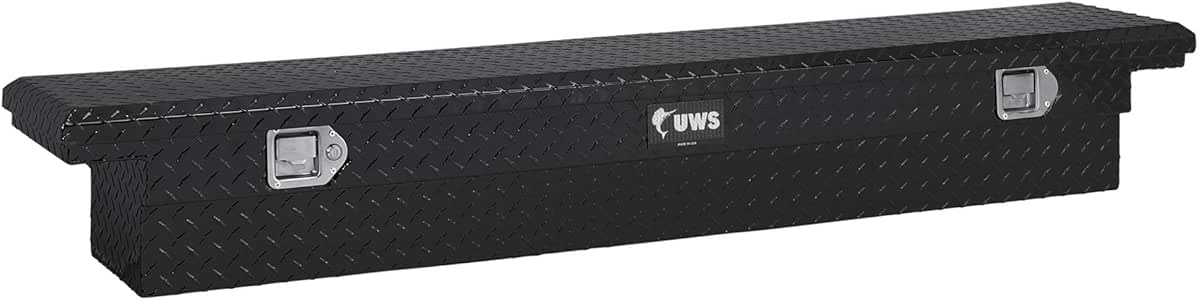 UWS EC10552 69-Inch Gloss Black Aluminum Slim Truck Tool Box with Low ...