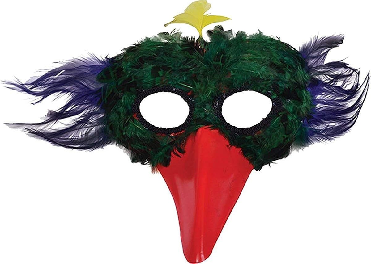 Plastic Bird Beak Fancy Party Masquerade Feather Mask Assorted Colours ...