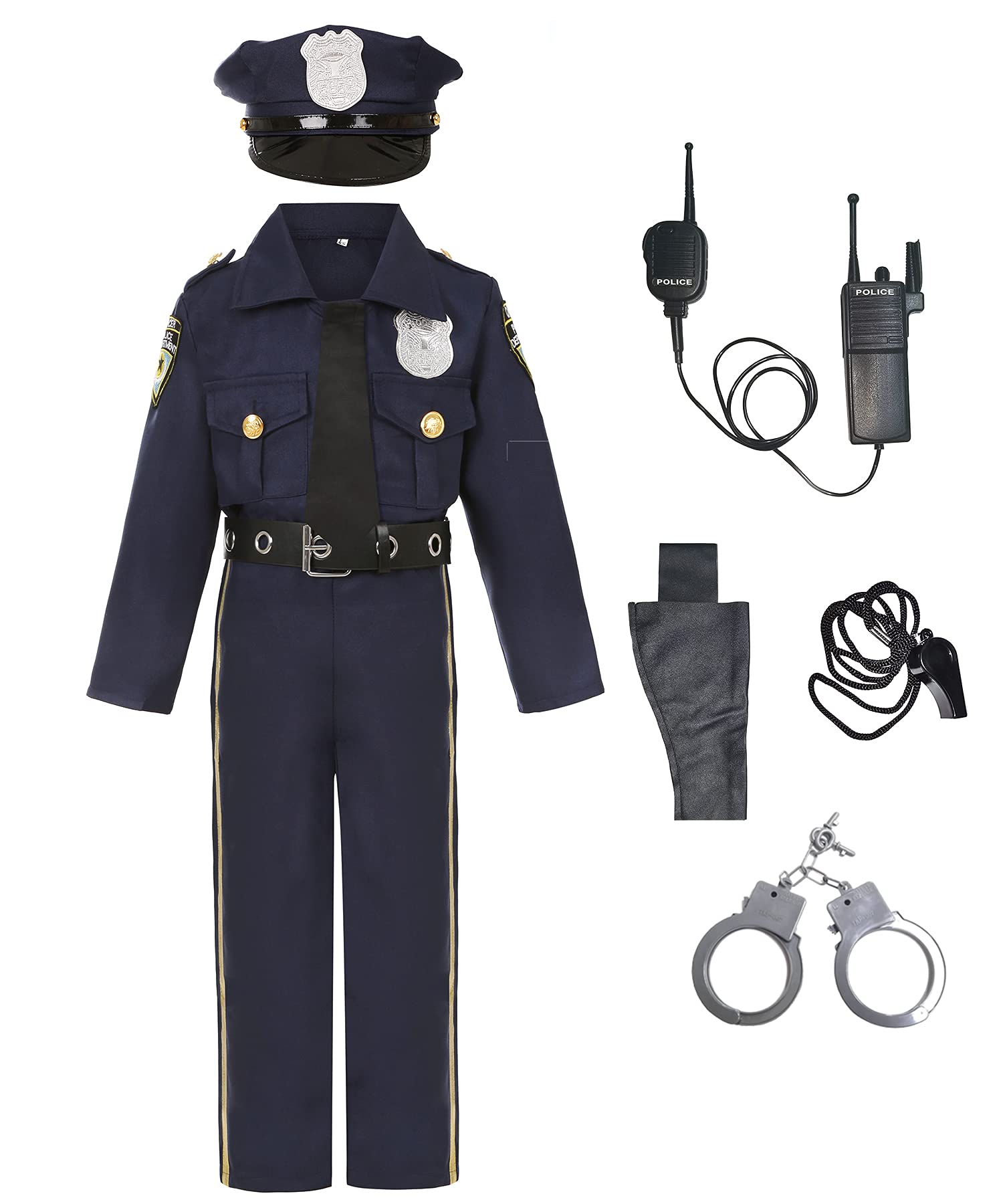 Mua Kids Police Cop Costume for Boys Police Office Costume Halloween ...