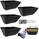 Amazon.com : GIFANK 4 Pack Chicken Feeder Feed Trough with Clips ...